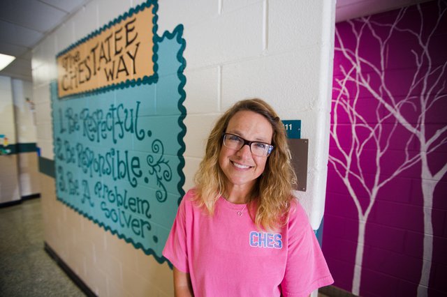 Doing as she teaches – Chestatee Elementary art teacher filling school ...
