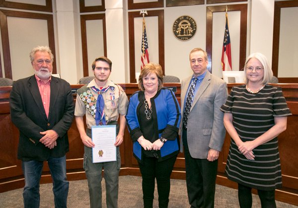 Commissioners honor Eagle Scout - Forsyth News