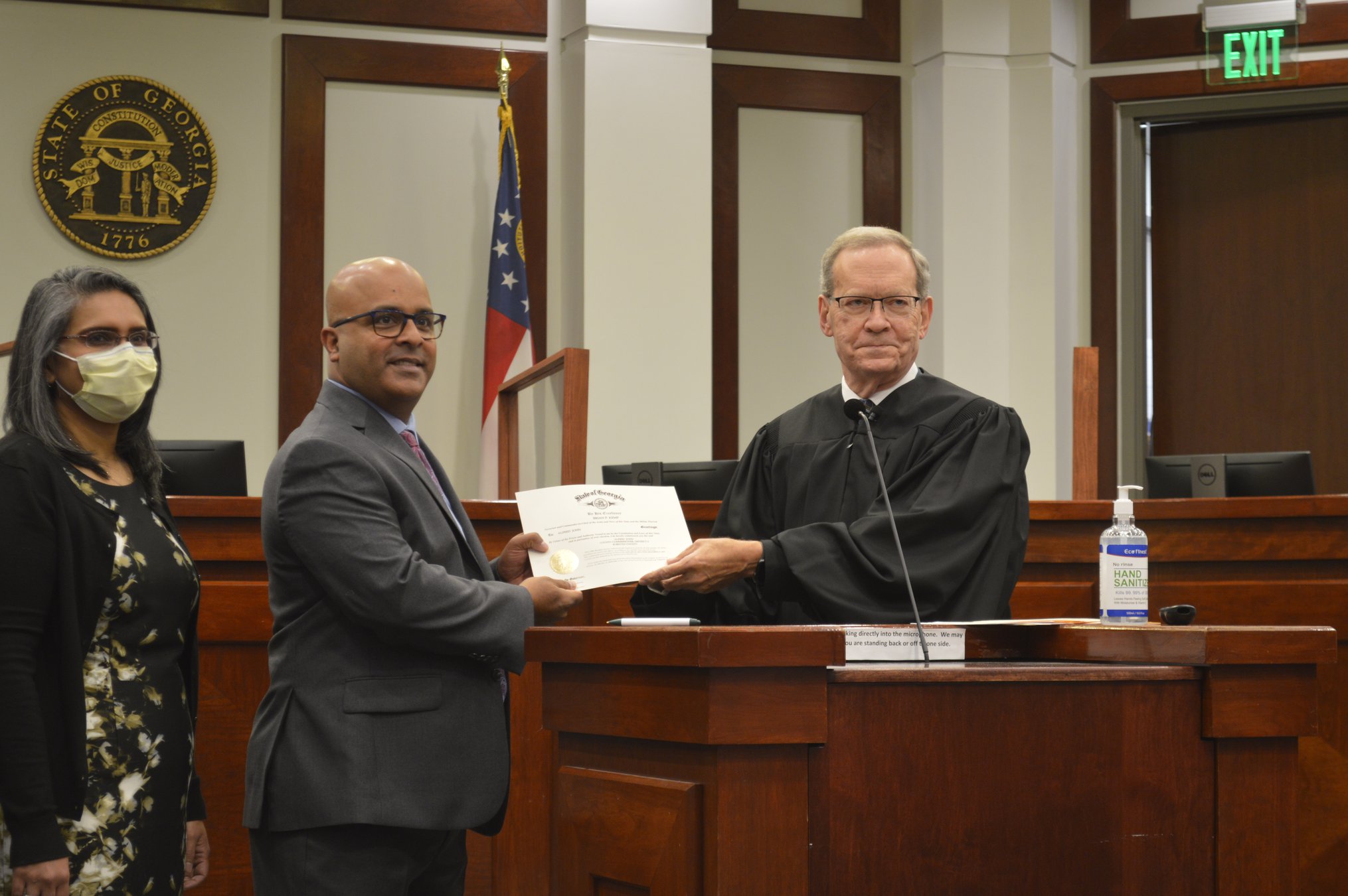 Alfred John, Laura Semanson sworn-in to commissioner posts - Forsyth News