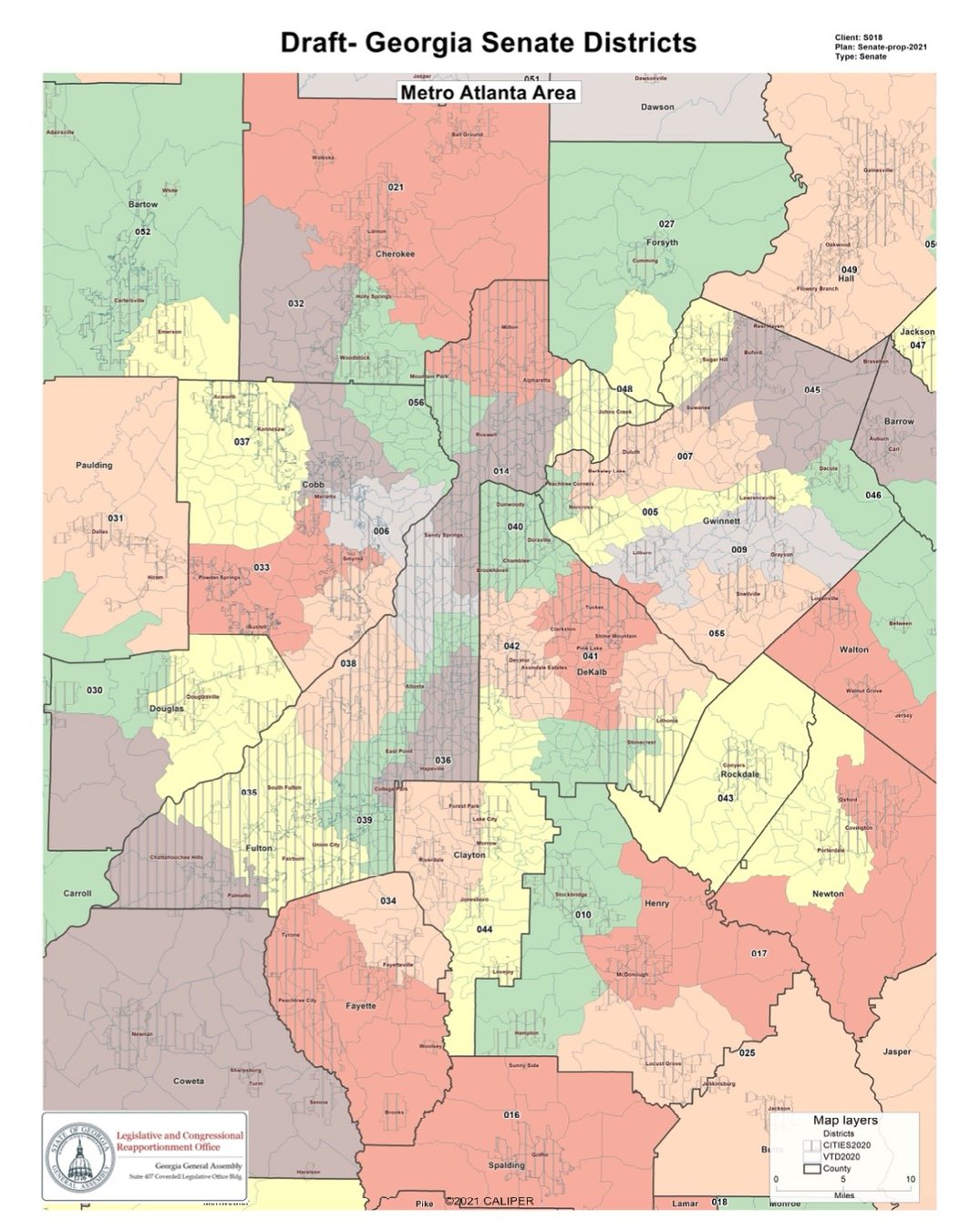 New Georgia Senate map clears redistricting committee - Forsyth News