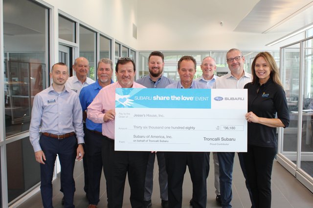 Troncalli Subaru continues to support Jesse’s House - Forsyth News