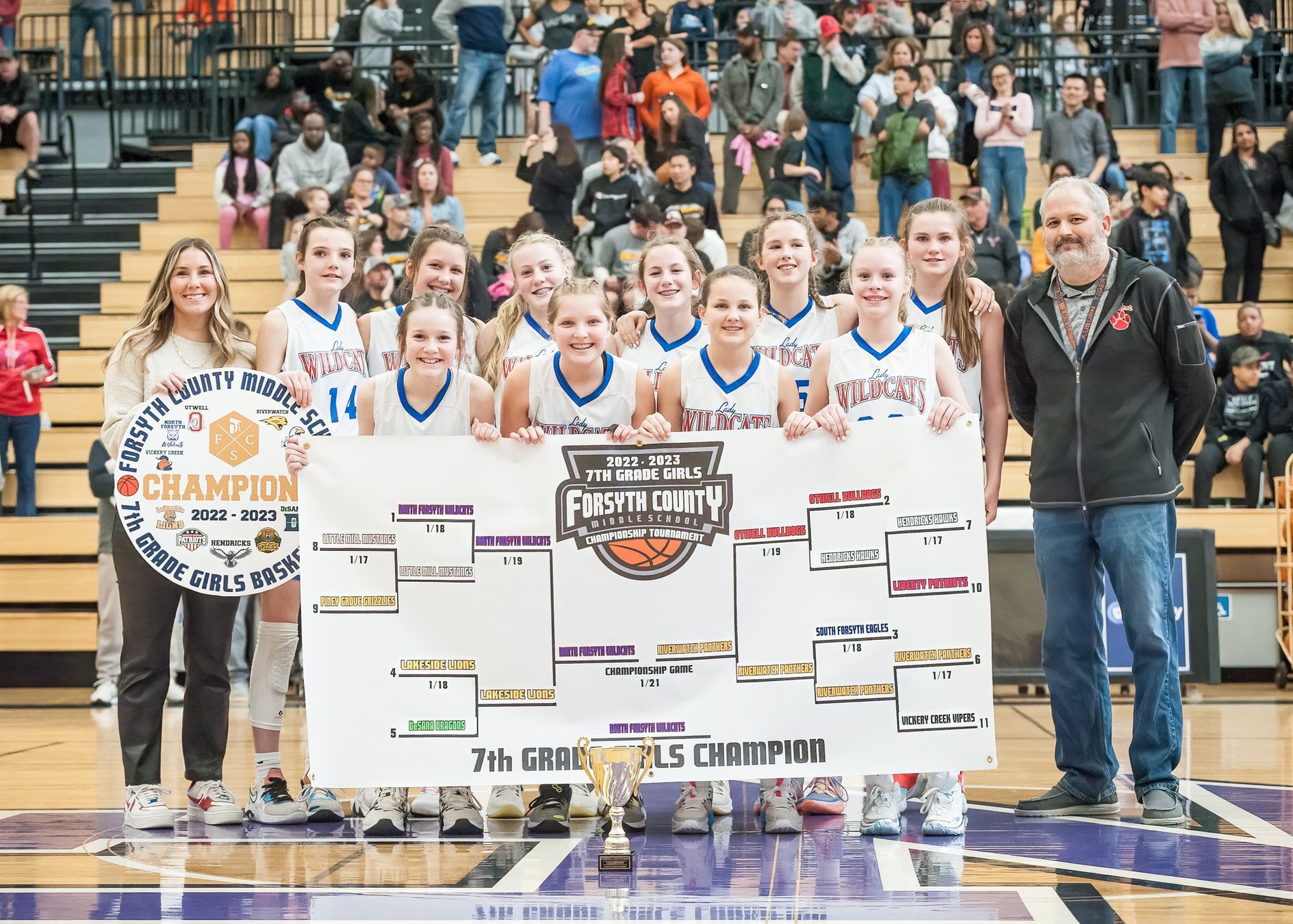 Basketball: North Forsyth Middle 7th-grade girls cap undefeated season ...
