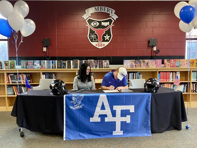 Lambert football's Luke Logan signs with Air Force Academy - Forsyth News