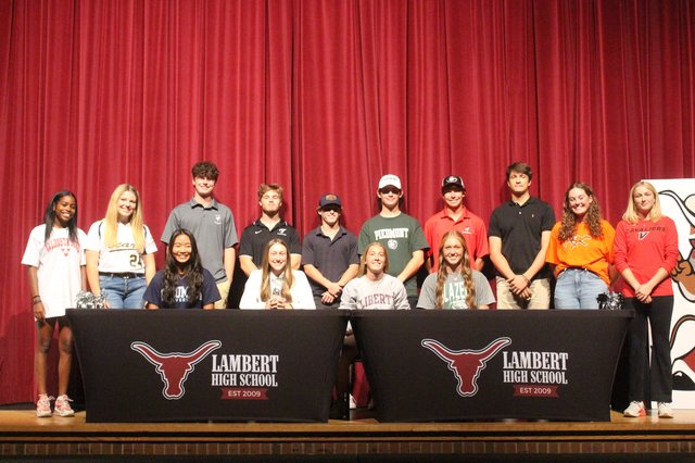 Lambert signing ceremony honors 14 athletes - Forsyth News