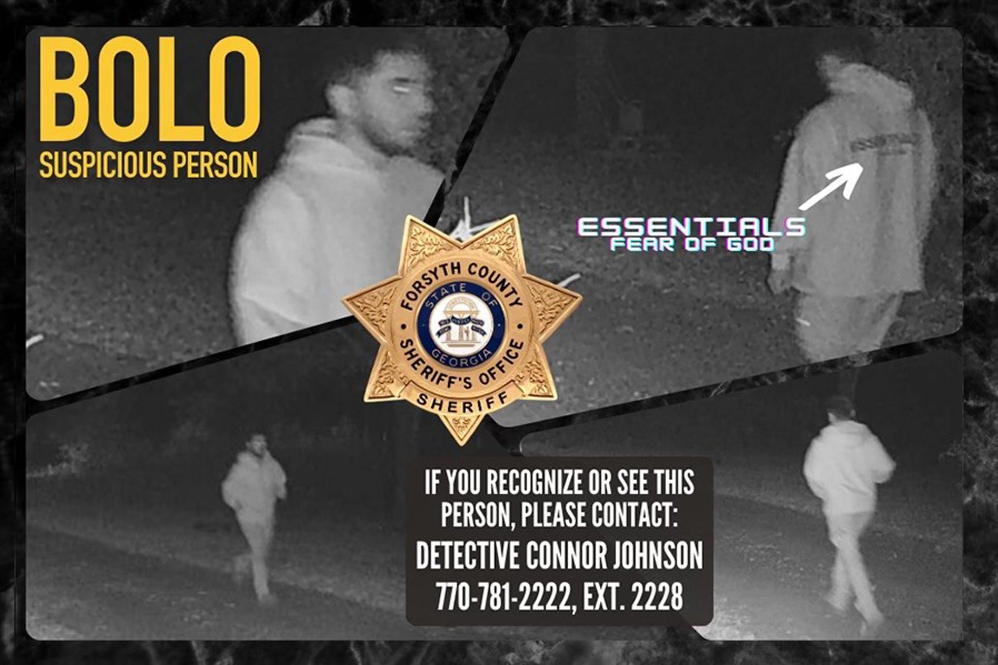 FCSO issues BOLO in connection with trespassing cases - Forsyth News