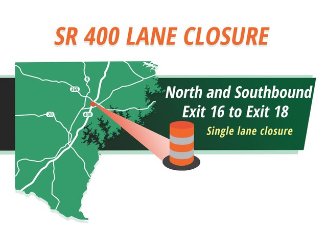 Where to expect lane closures this week on SR 400 - Forsyth News