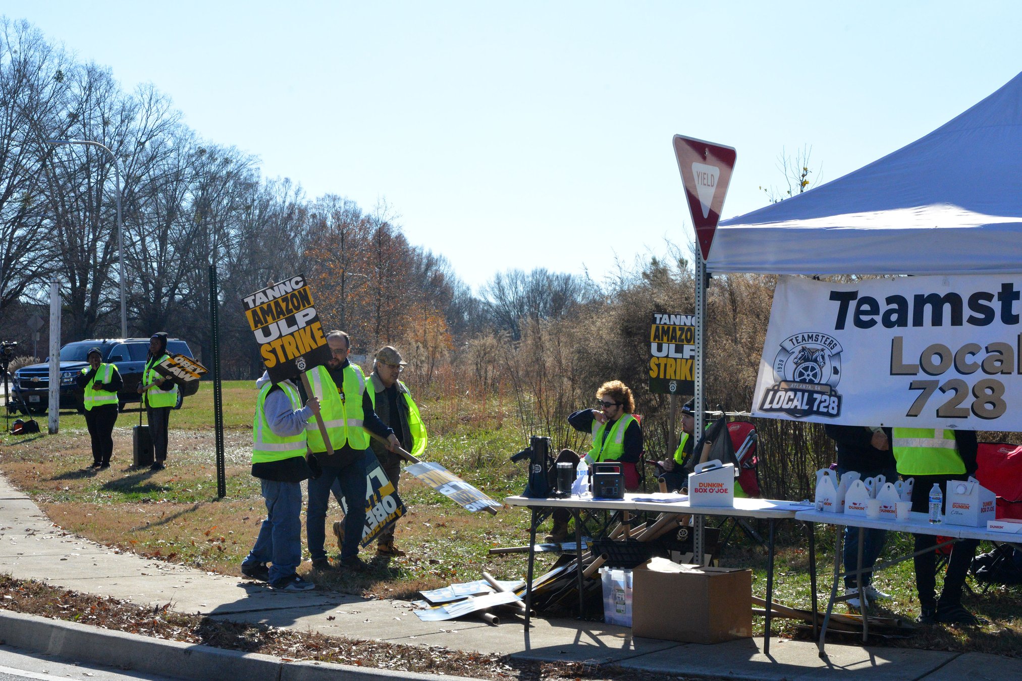 Amazon drivers are on strike at the Forsyth County distribution center ...