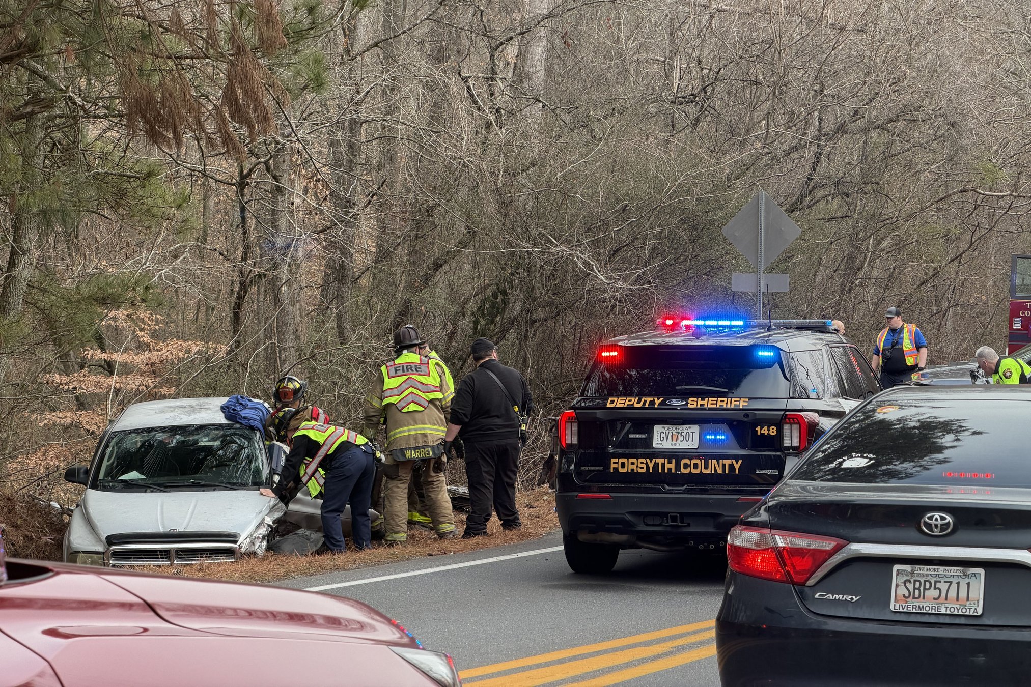 One taken to hospital after crash closed Kelly Mill Road - Forsyth News
